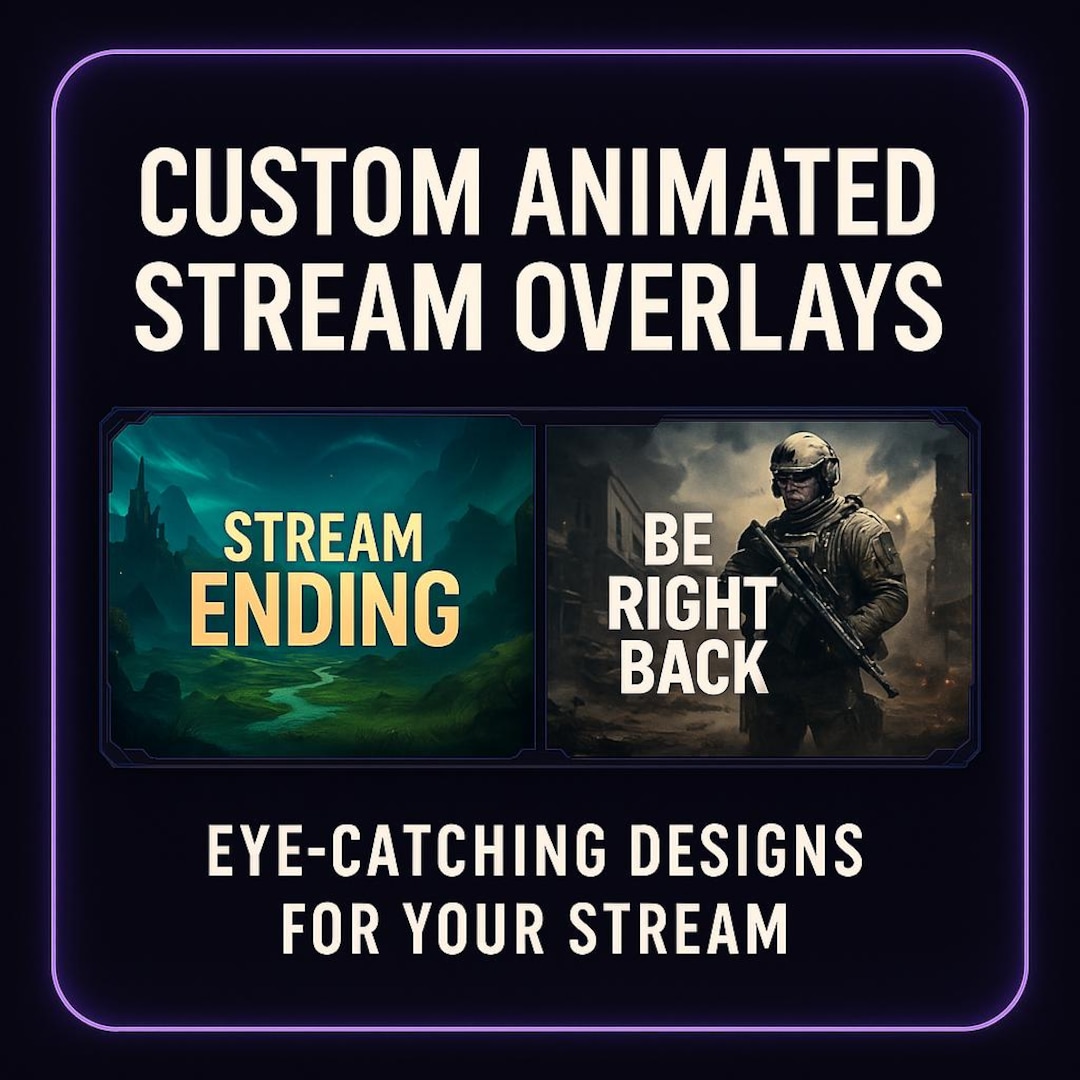 Custom Animated Screens & Backgrounds for Streamers | HD Overlays ...