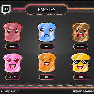 Bread Emotes | Emotes for Twitch | Twitch Emotes, Discord Emotes, Chibi ...