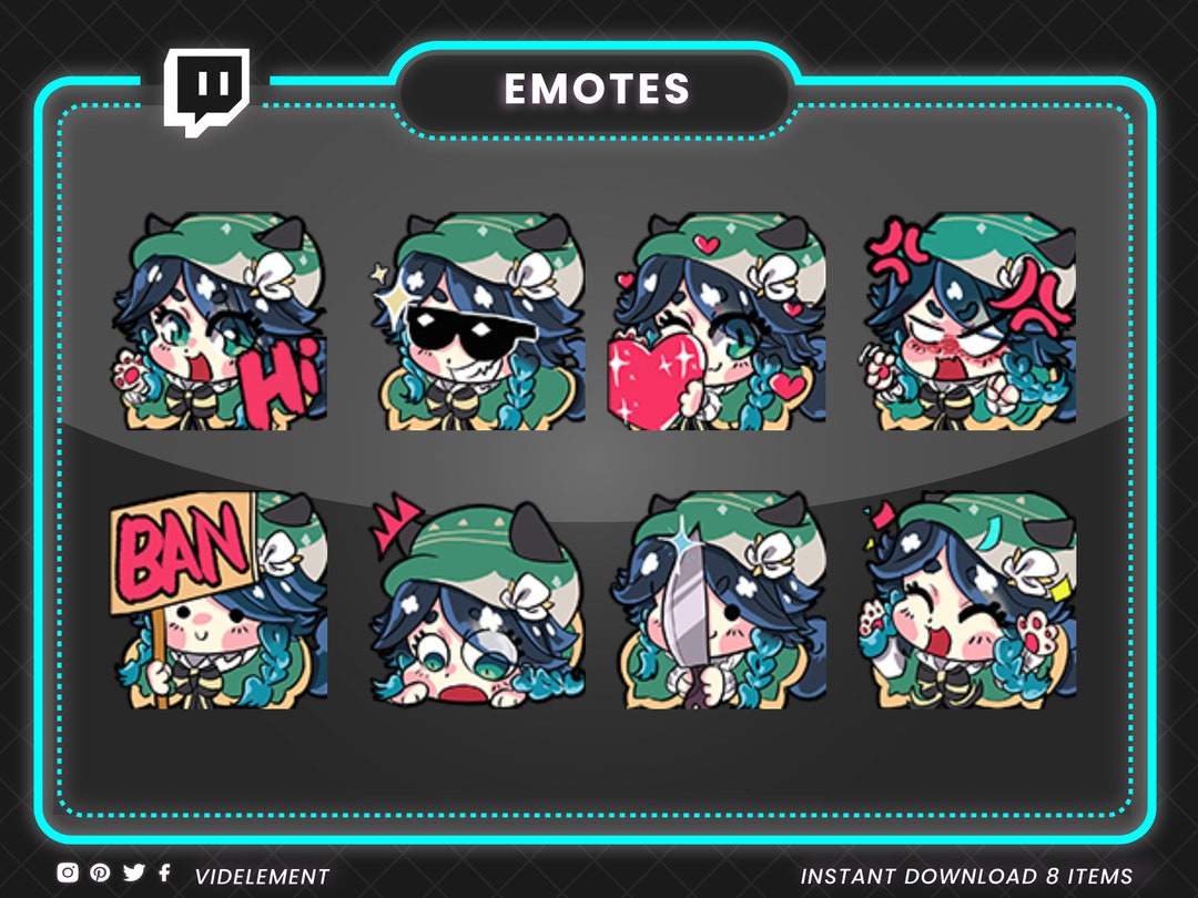 8 Venti Twitch Emotes - Etsy