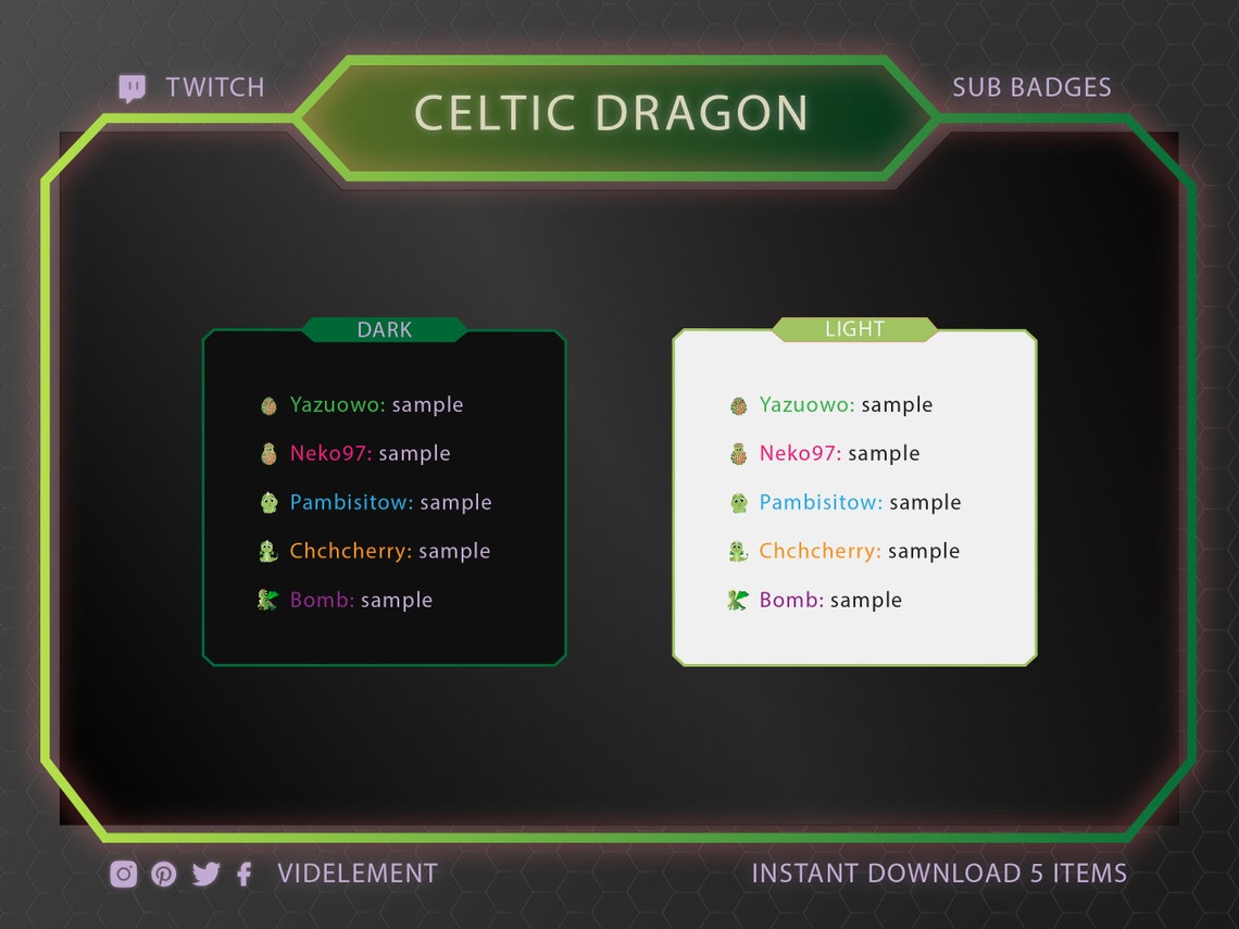 Dragon Sub Badges Twitch Sub Badges Twitch Badges Twitch | Etsy