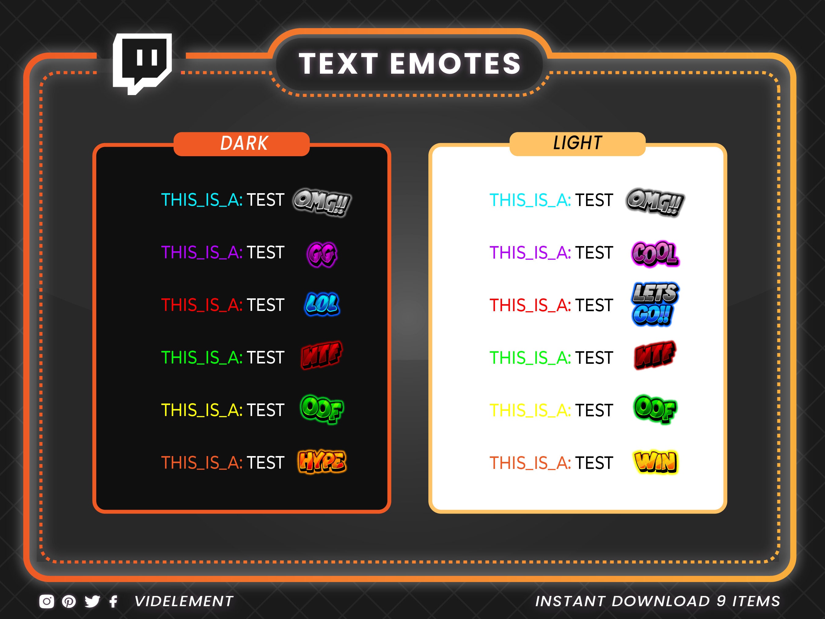 Twitch Text Emote Text Emotes Twitch Emotes Discord - Etsy