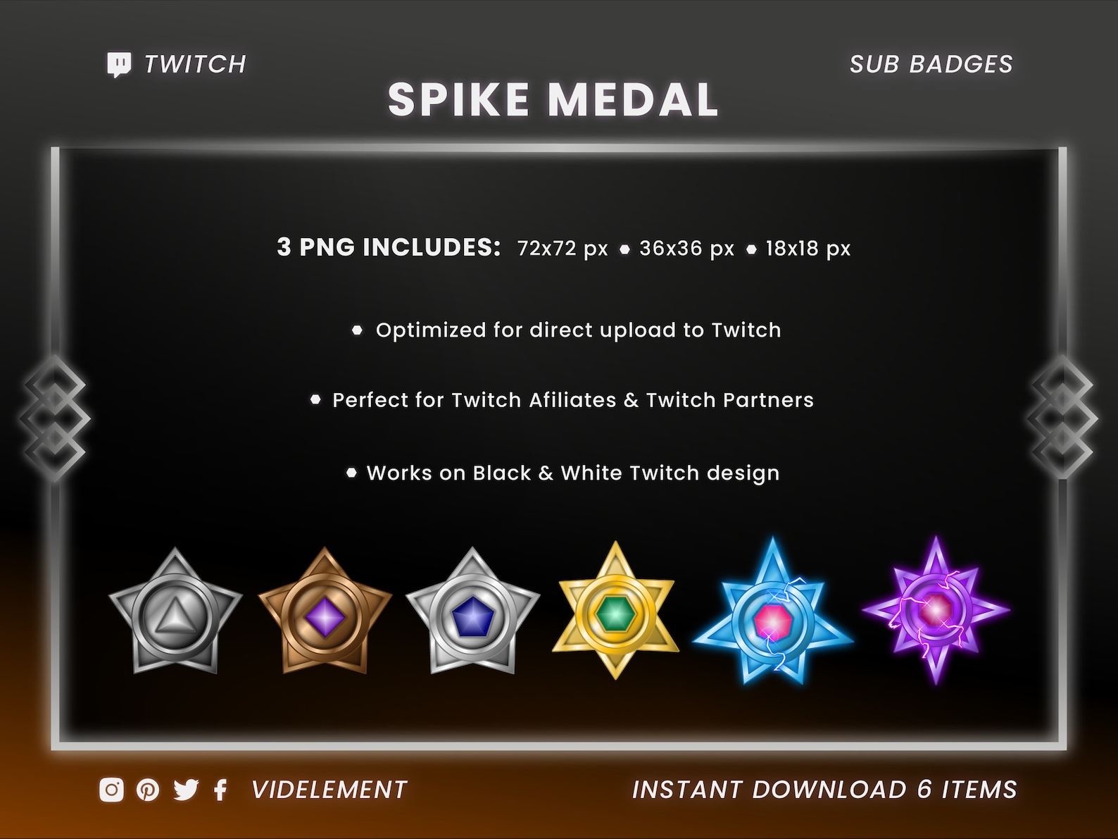 Twitch Badge Twitch Sub Badge Sub Badges Twitch Twitch Bit - Etsy Canada