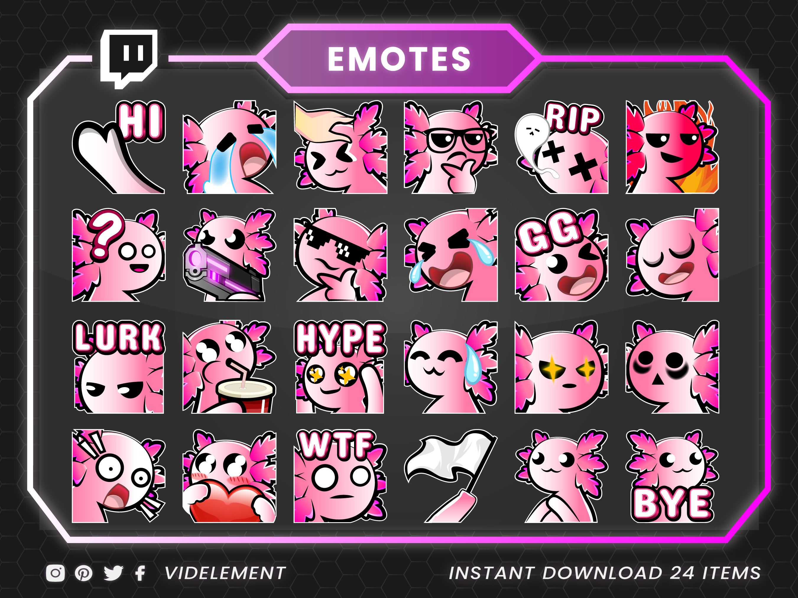 Twitch Emotes Twitch Sub Emotes Text Emotes Monster Emotes - Etsy