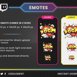 Boom Emote | Animated Emote, Twitch Emote, Discord Emote, Twitch Sub ...