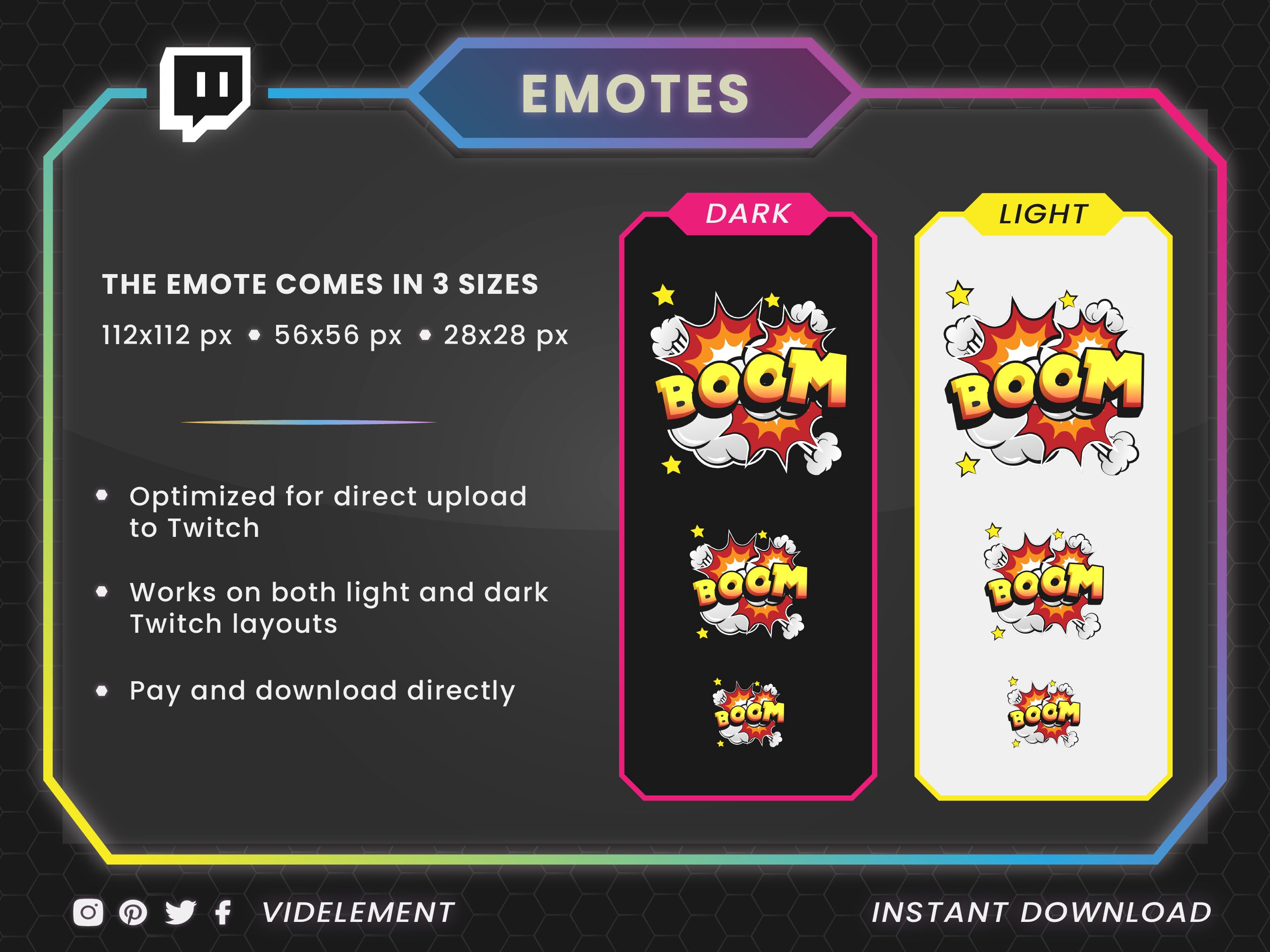 Boom Emote Animated Emote Twitch Emote Discord Emote - Etsy Singapore