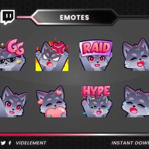 Gray Wolf Stream Package: Animated Twitch Overlay, Alerts, Emotes - Etsy