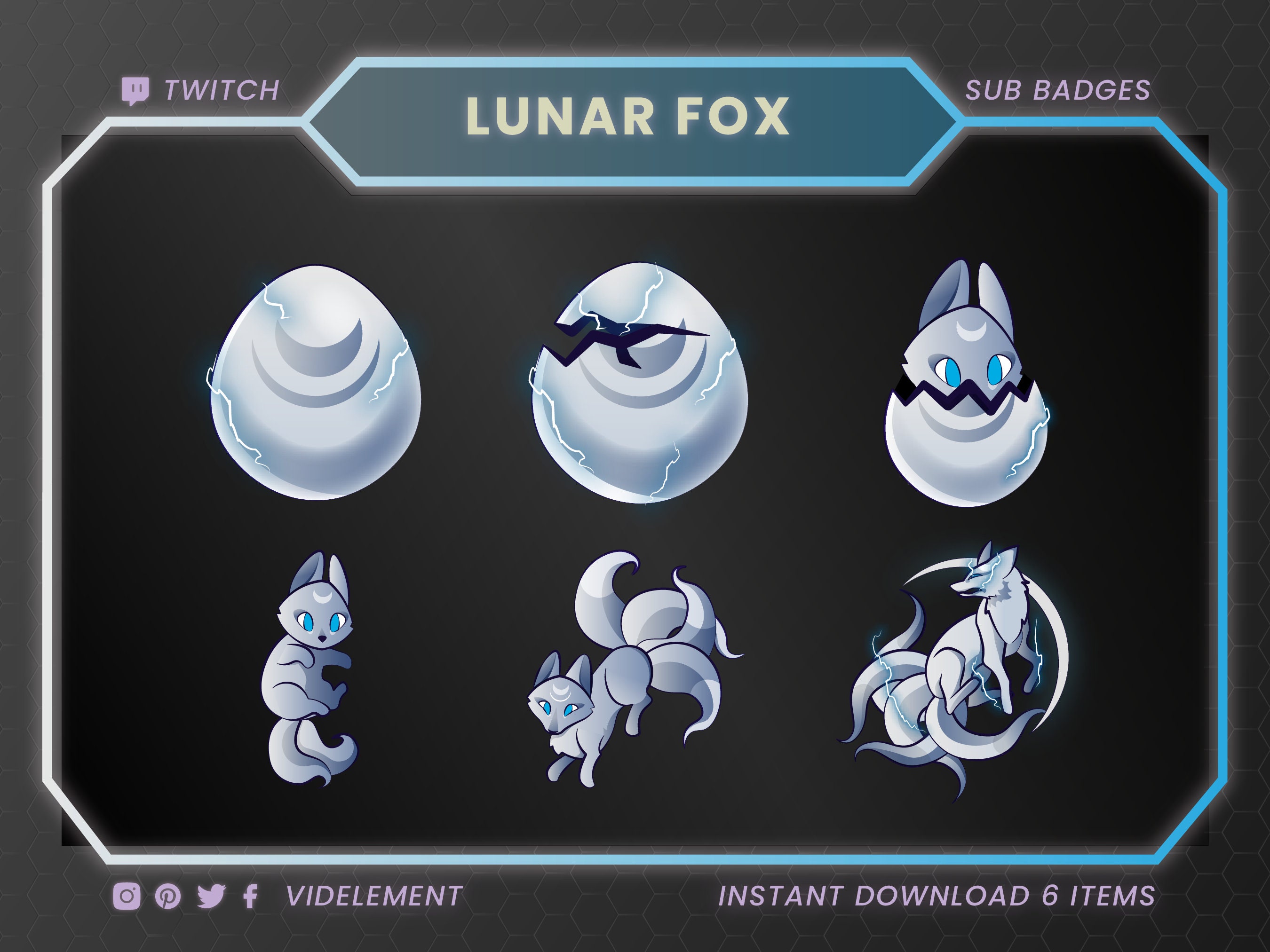 Fox Sub Badges Twitch Sub Badges Twitch Badges Twitch Sub - Etsy