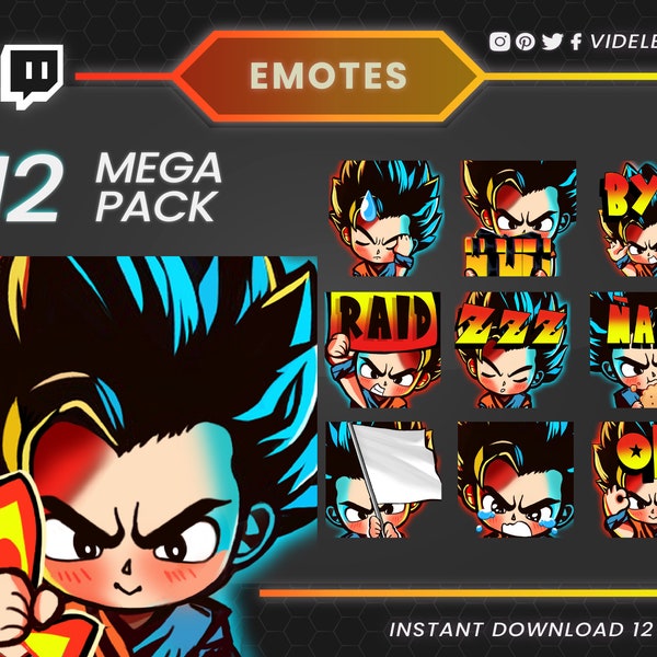 Dragon Ball Twitch Emotes - Etsy