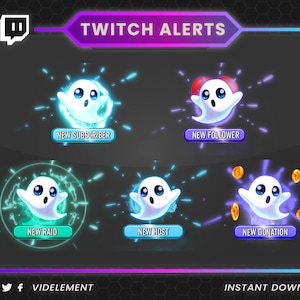 Ghost Stream Pack: Animated Twitch Overlay, Emotes, Panels - Etsy