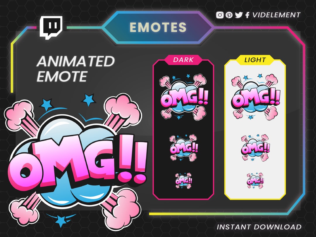 OMG Animated Emote: Twitch/discord Streamer Sub Emote (digital Download ...