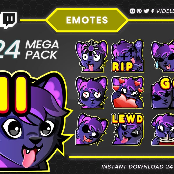 Custom Wolf Emotes - Etsy
