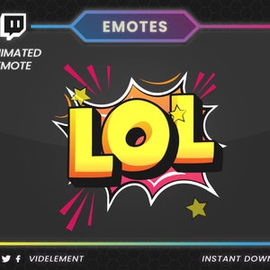 Lol Emote | Animated Emote, Twitch Emote, Discord Emote, Twitch Sub ...