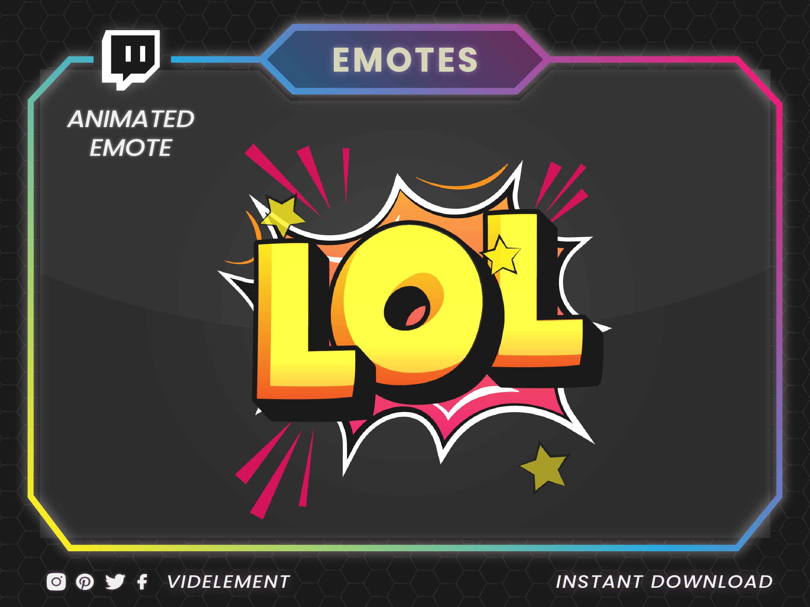Lol Emote | Animated Emote, Twitch Emote, Discord Emote, Twitch Sub ...