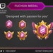 Fuchsia Gem Twitch Sub Badges: Diamond Medal Badge (digital Download ...