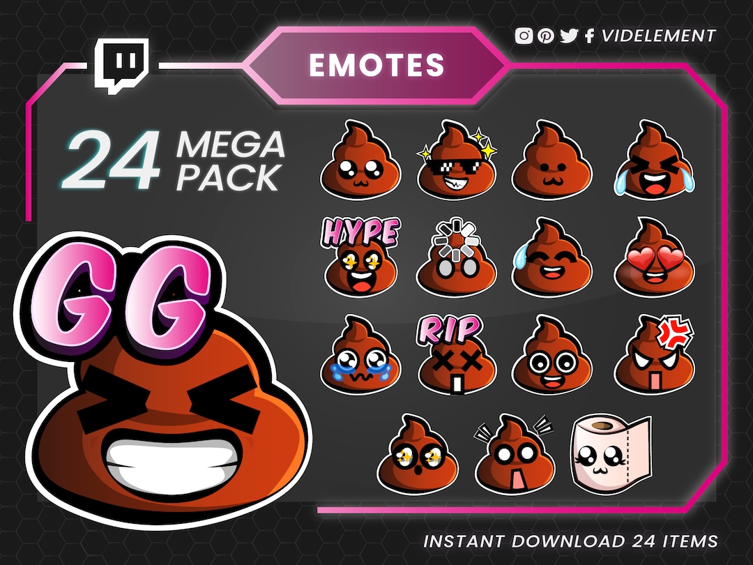 Poop Emotes, Twitch Emotes, Emotes Twitch, Discord Emotes, Cute Emotes ...