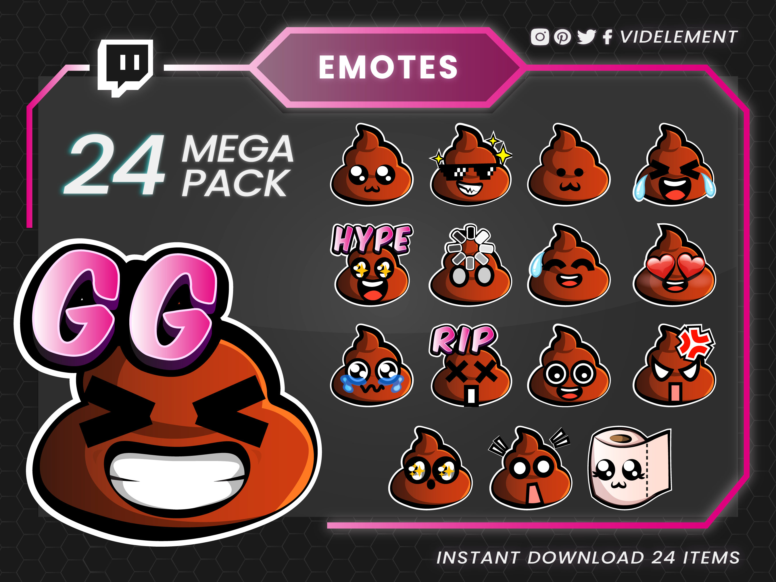 Poop Emotes Twitch Emotes Emotes Twitch Discord Emotes - Etsy Israel
