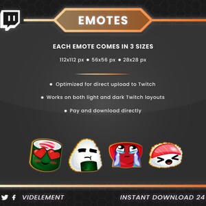Sushi Emotes, Twitch Emotes, Twitch Sub Emotes, Discord Emotes, Soup ...