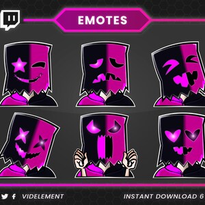 Box Boy Twitch Emotes: Neon Chibi Emotes for Discord (6-pack) - Etsy