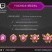 Fuchsia Gem Twitch Sub Badges: Diamond Medal Badge (digital Download ...