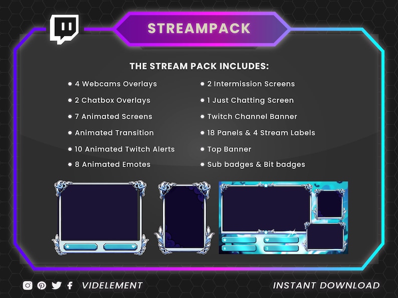 Ghost Stream Pack: Animated Twitch Overlay, Emotes, Panels - Etsy