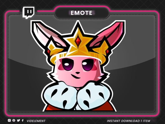 Bunny Emote Crown Emote / Twitch GG Emote / Twitch Bunny - Etsy