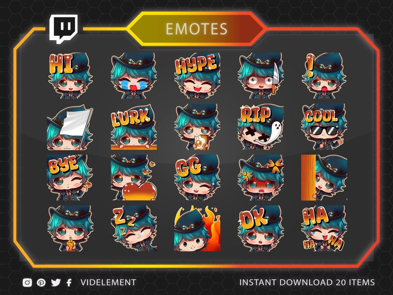 Twitch Emotes, Twitch Sub Emotes, Discord Emotes, Text Emotes, Wizard ...