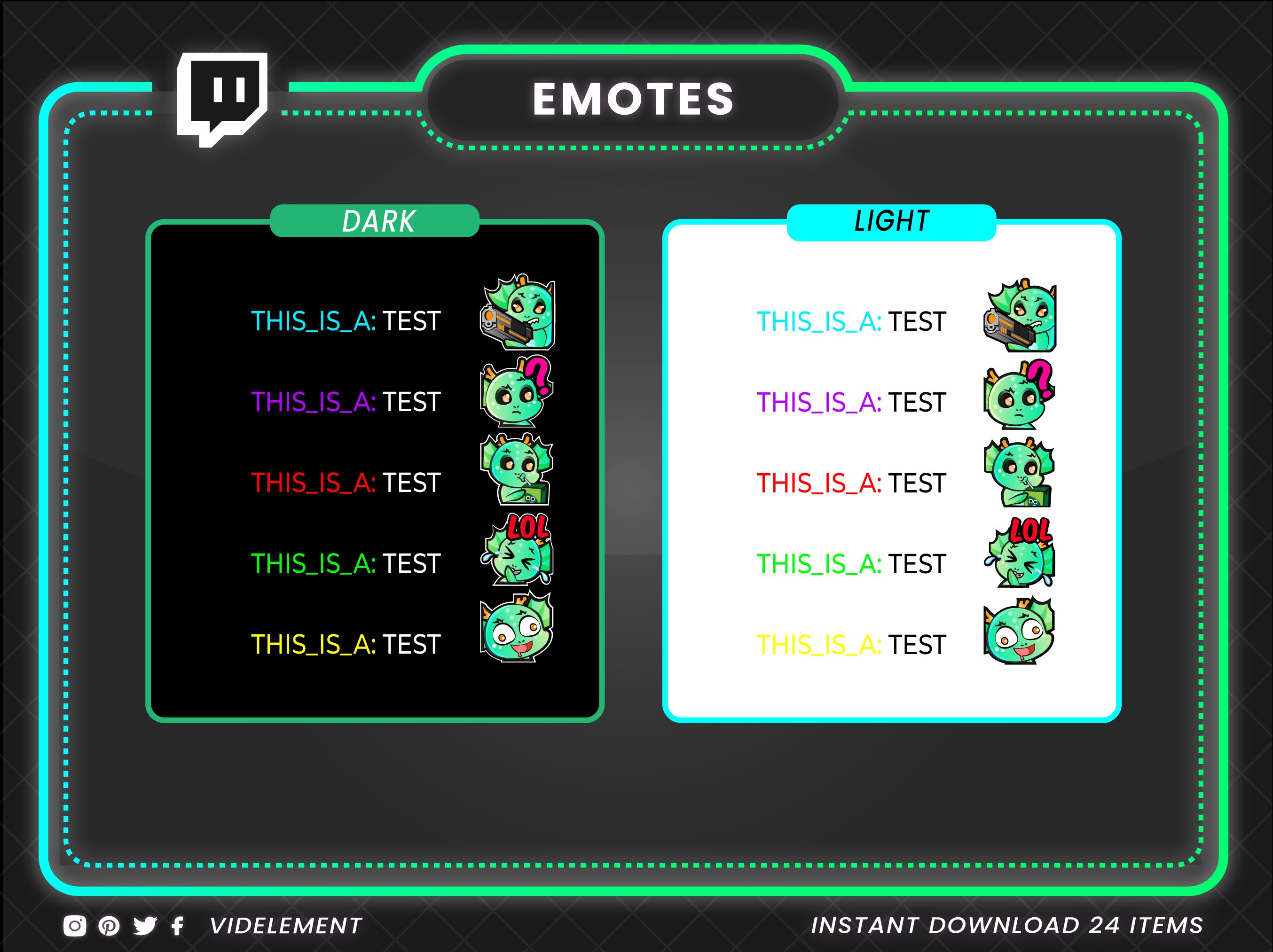 Twitch Emotes Twitch Sub Emotes Text Emotes Water Monster - Etsy