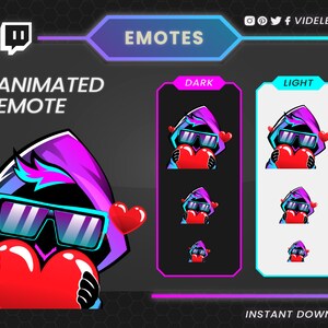 Love Emote | Animated Emote, Twitch Emote, Discord Emote, Twitch Sub ...
