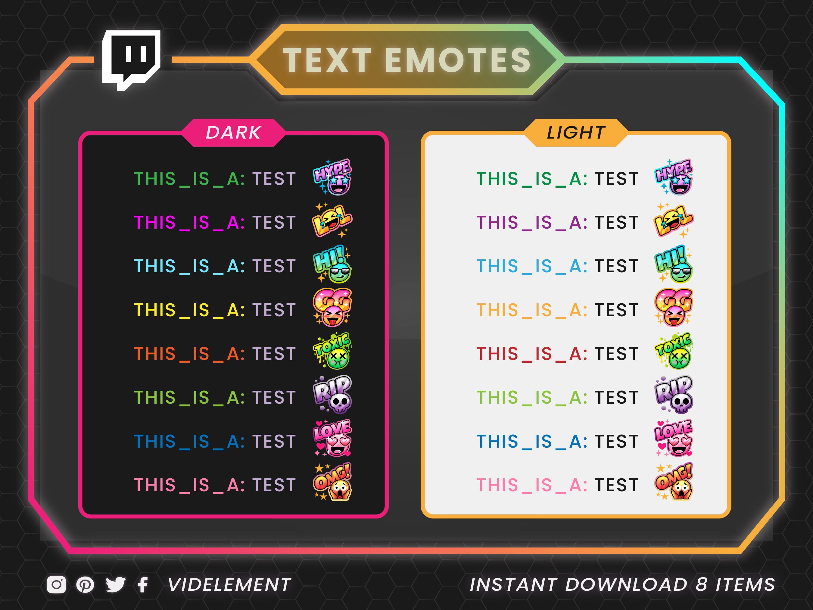 Twitch Emotes Twitch Text Emotes Face Text Emotes Smilies - Etsy UK