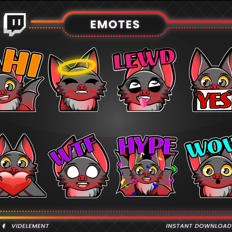 Bat Emotes Discord - Etsy