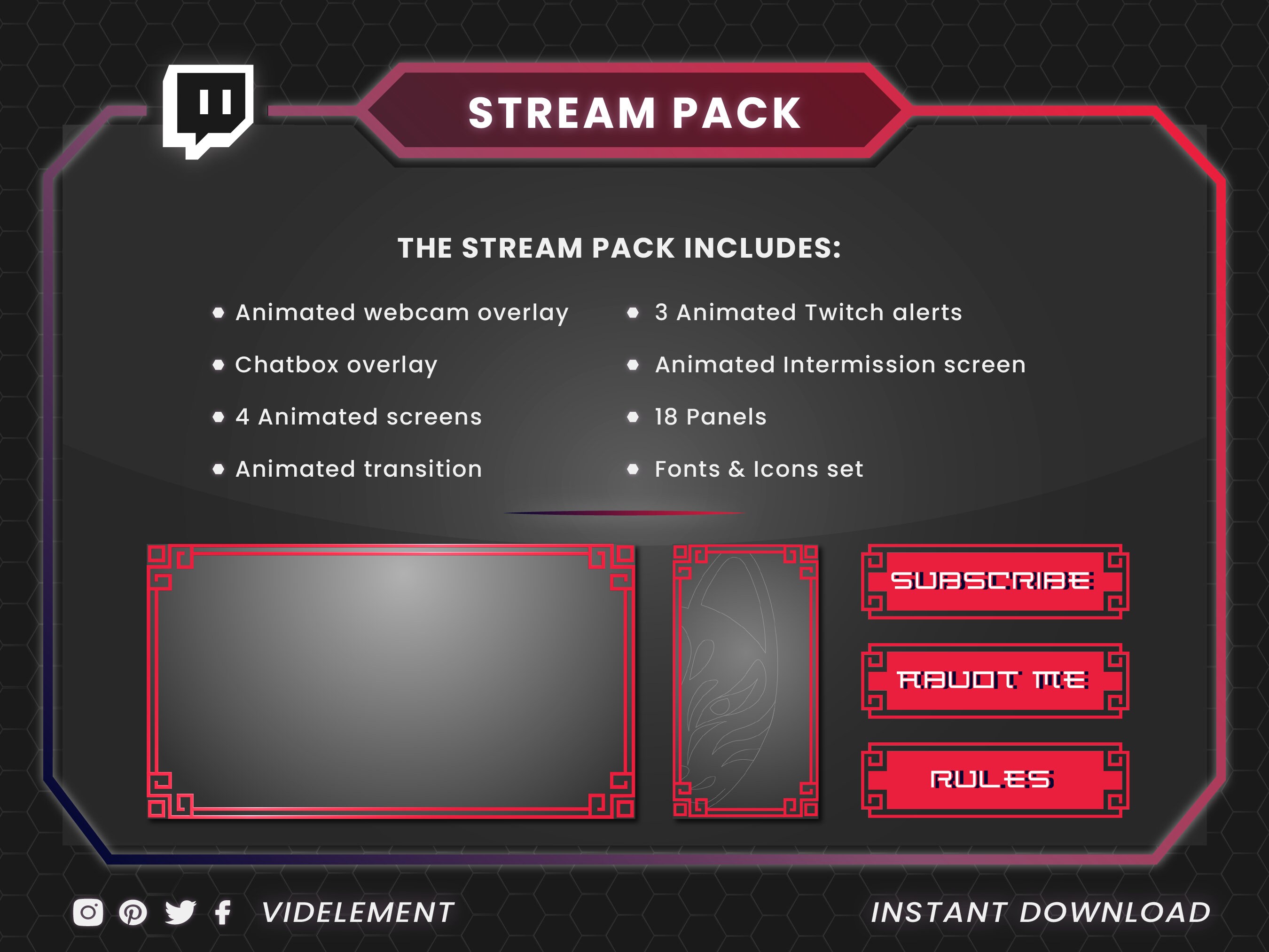 Stream Overlay Stream Package Stream Transition Stream - Etsy