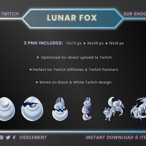 Fox Sub Badges, Twitch Sub Badges, Twitch Badges, Twitch Sub Badge, Sub ...