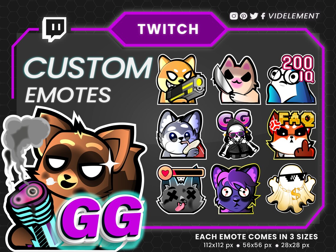 Custom Twitch Emotes Twitch Emotes Custom Custom Emotes - Etsy UK