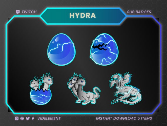 Hydra Sub Badges Twitch Sub Badges Twitch Badges Twitch Sub - Etsy