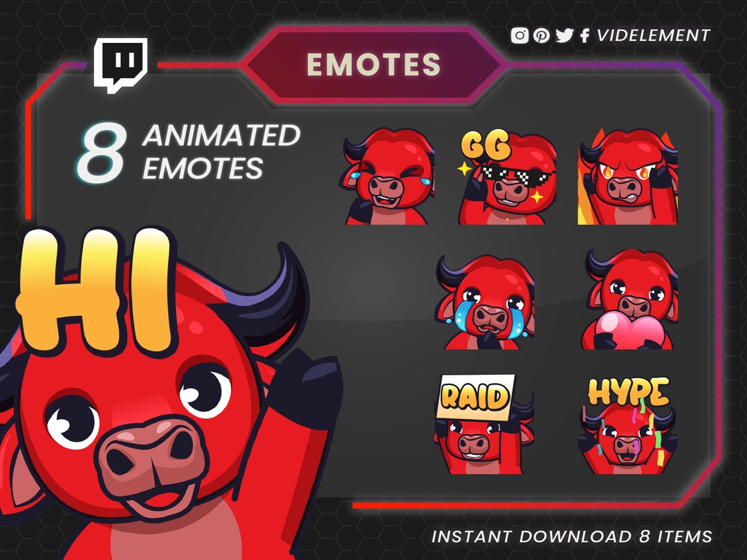 Buffalo Emotes, Twitch Emotes, Twitch Sub Emotes, Discord Emotes, Text ...