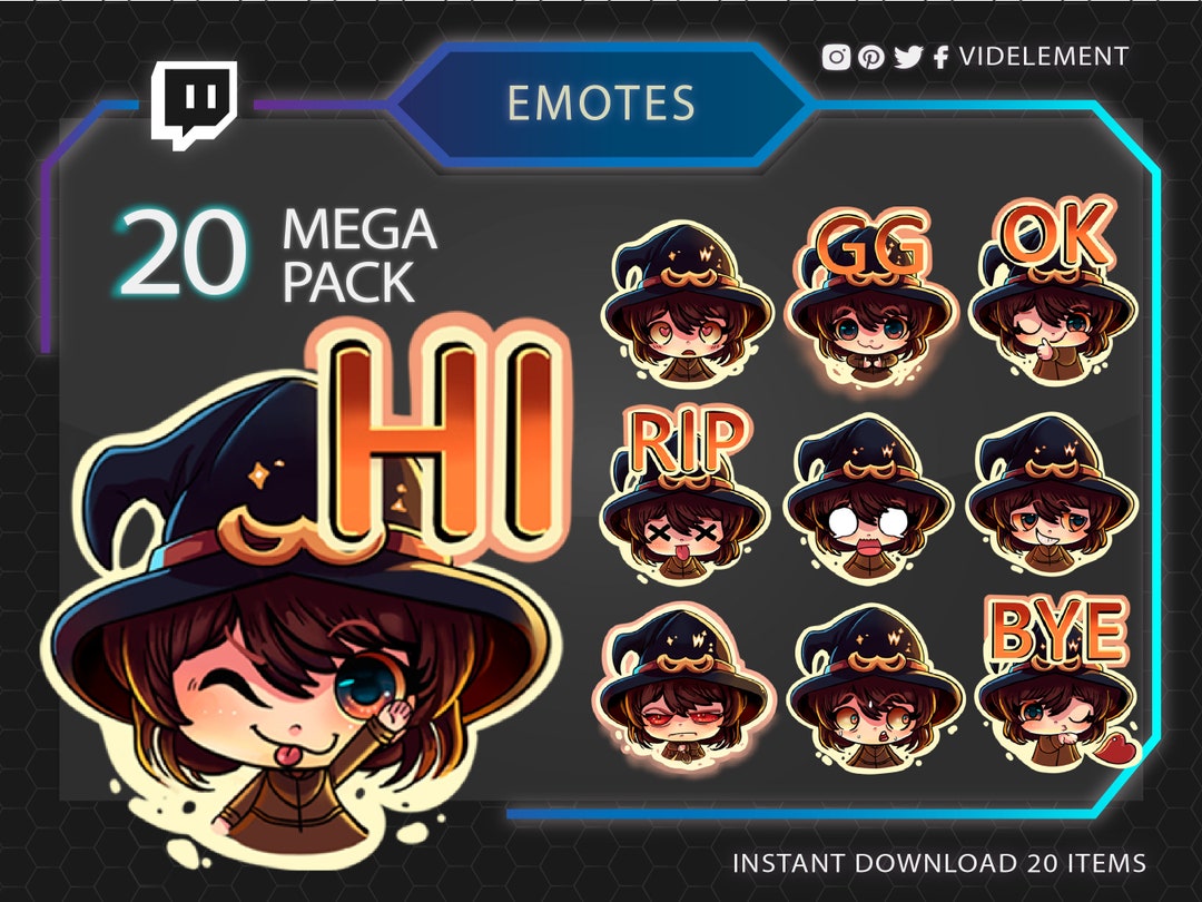 20 Witch Emotes for Twitch and Discord, Twitch Emotes, Twitch Emote ...