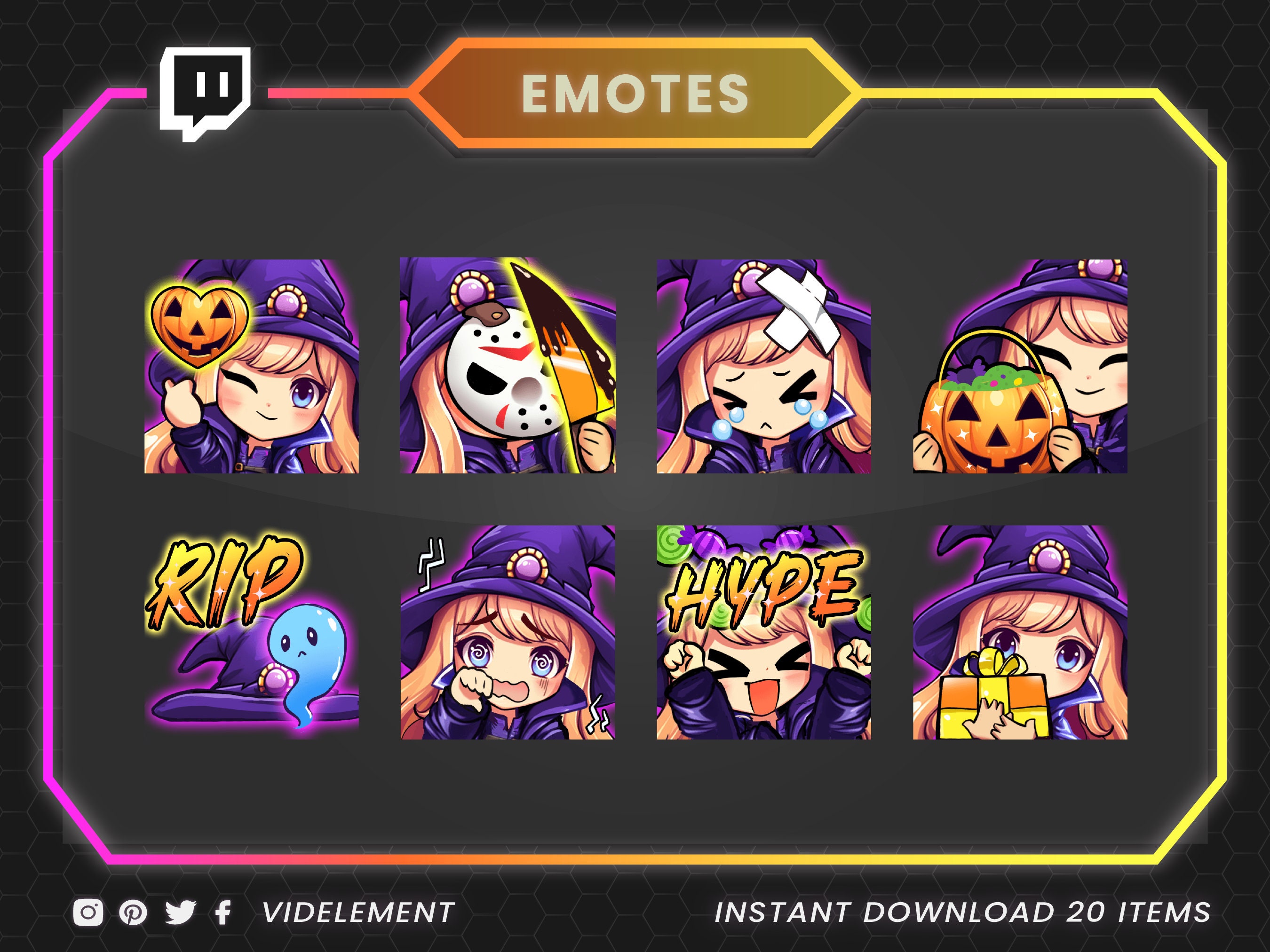 Twitch Emotes, Twitch Sub Emotes, Discord Emote, Witch Emotes ...