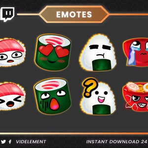 Sushi Emotes, Twitch Emotes, Twitch Sub Emotes, Discord Emotes, Soup ...