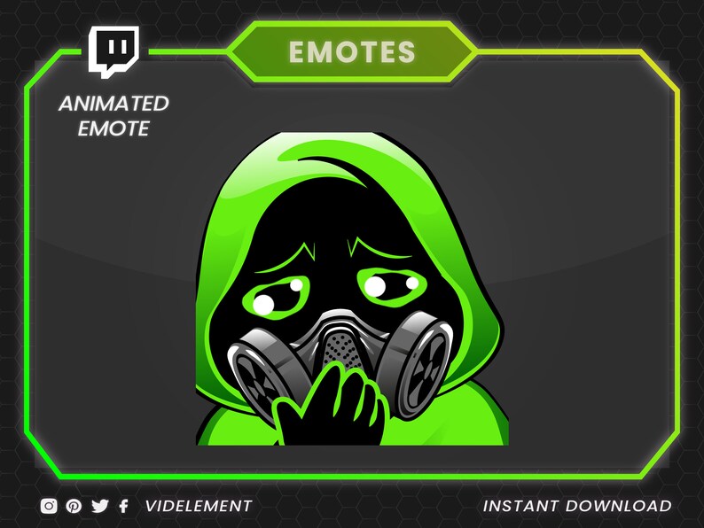 Your Emotions With Our Animated Sad Gas Mask Emote Perfect - Etsy