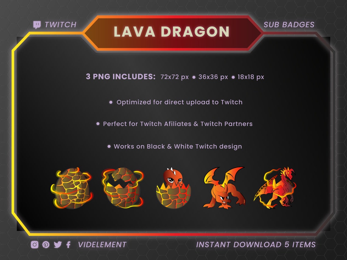 Dragon Sub Badges Twitch Sub Badges Twitch Badges Twitch - Etsy