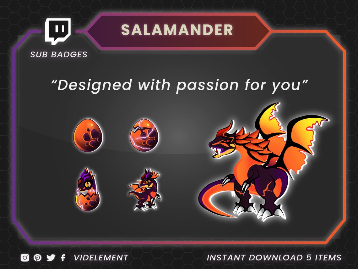 Dragon Sub Badges Twitch Sub Badges Twitch Badges Twitch - Etsy