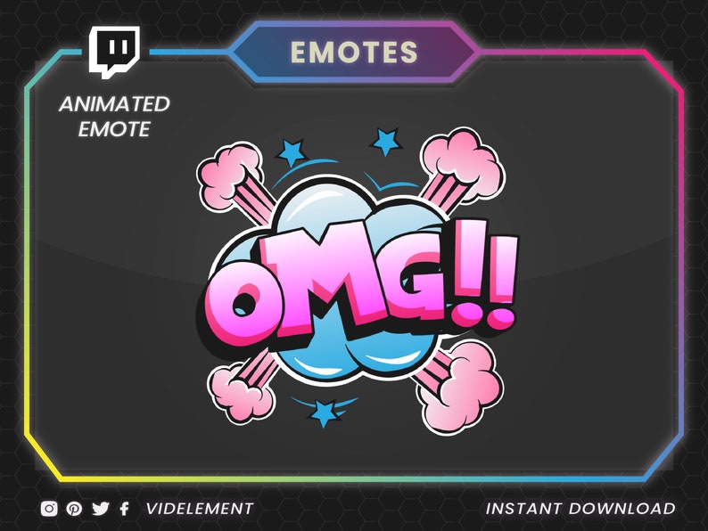 OMG Animated Emote: Twitch/discord Streamer Sub Emote (digital Download ...
