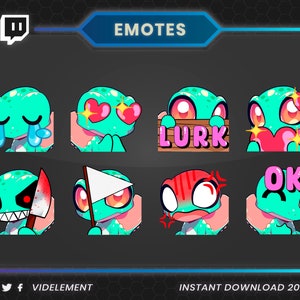 20 Twitch Emotes Celebrating the Sleek Style of Chibi Lizards | Twitch ...
