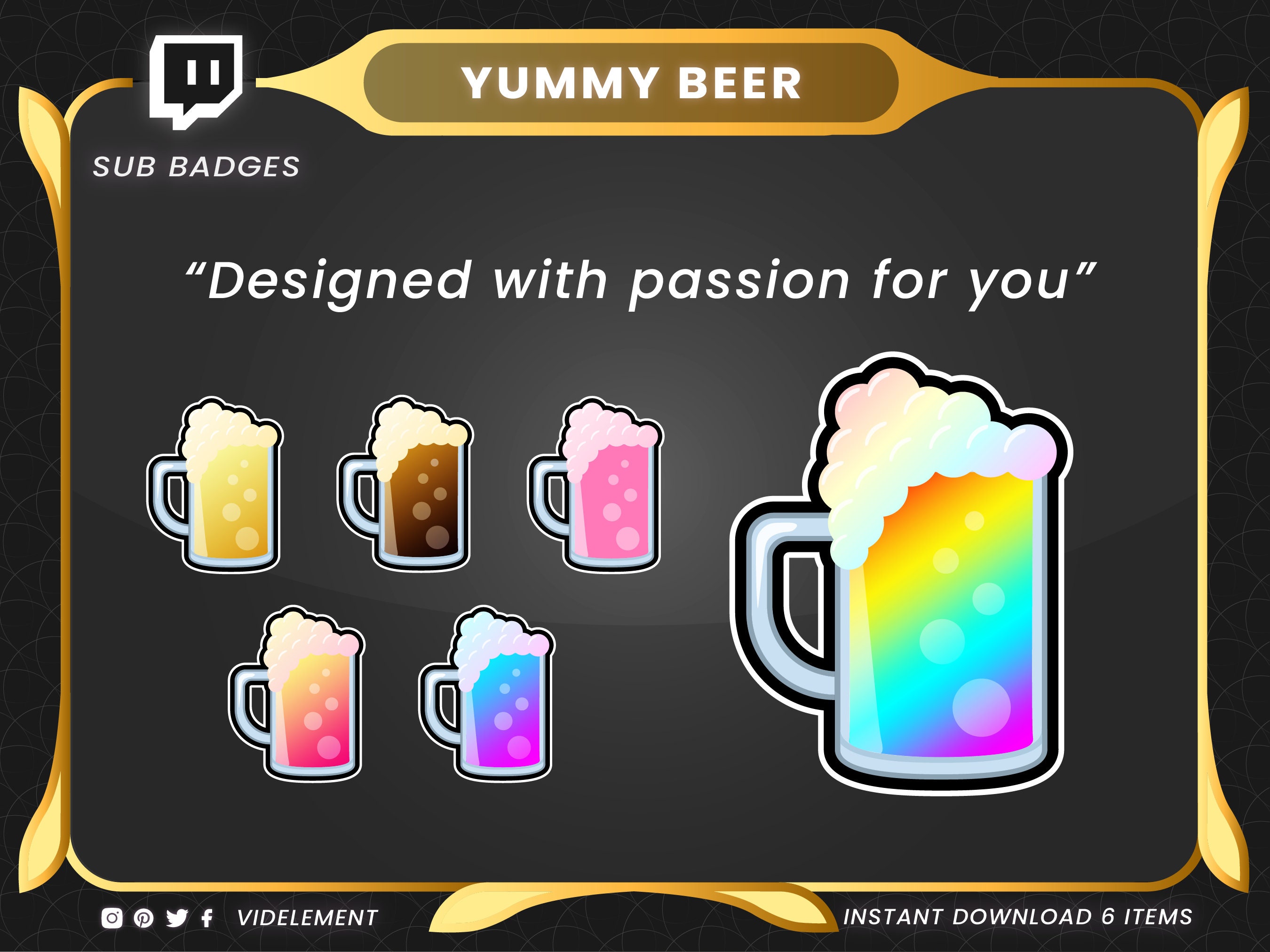 Beer Sub Badges Twitch Sub Badges Twitch Badges Twitch Sub | Etsy