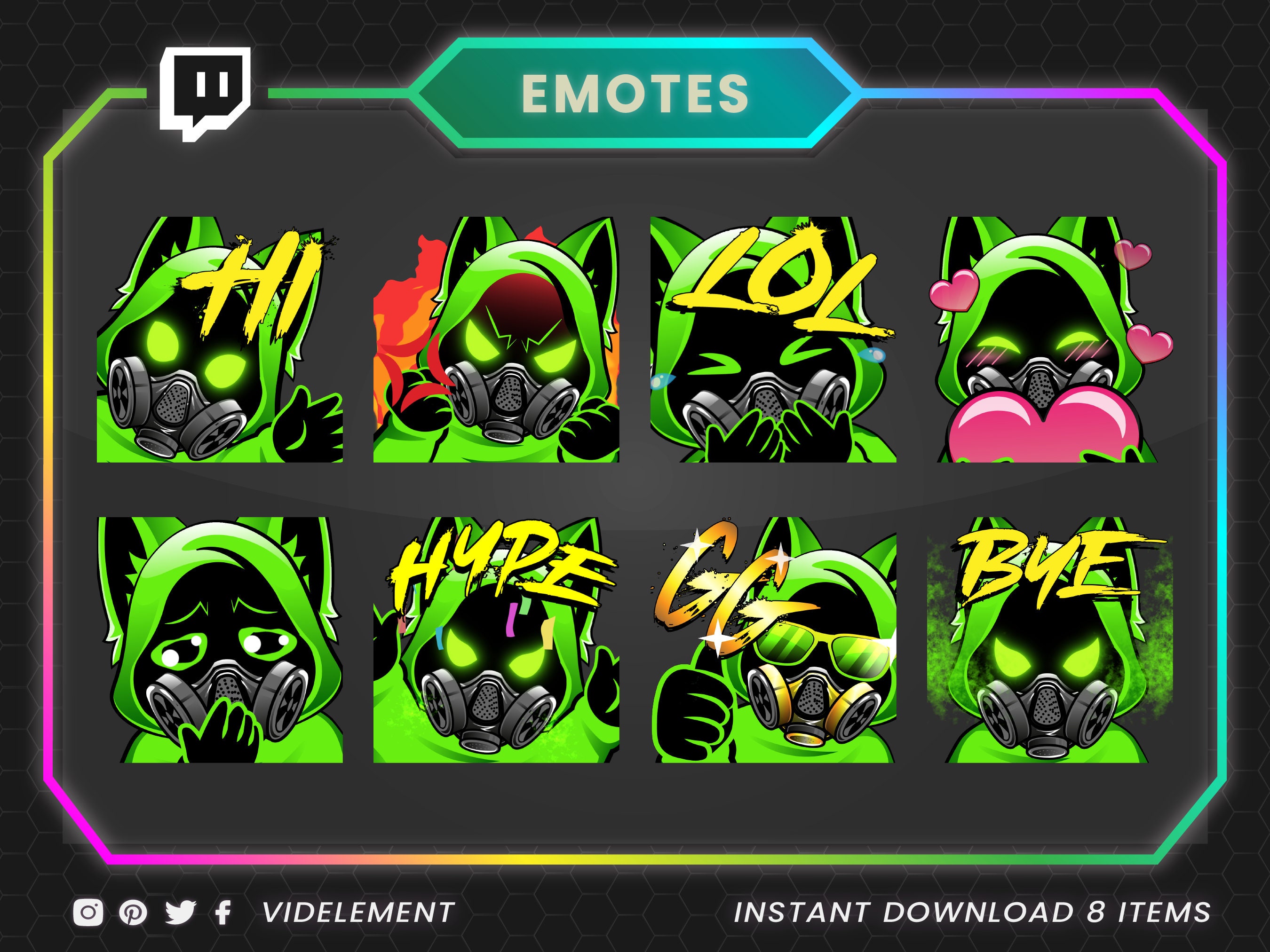 Wolf Animated Emotes Twitch Emotes Discord Emotes Twitch - Etsy Canada