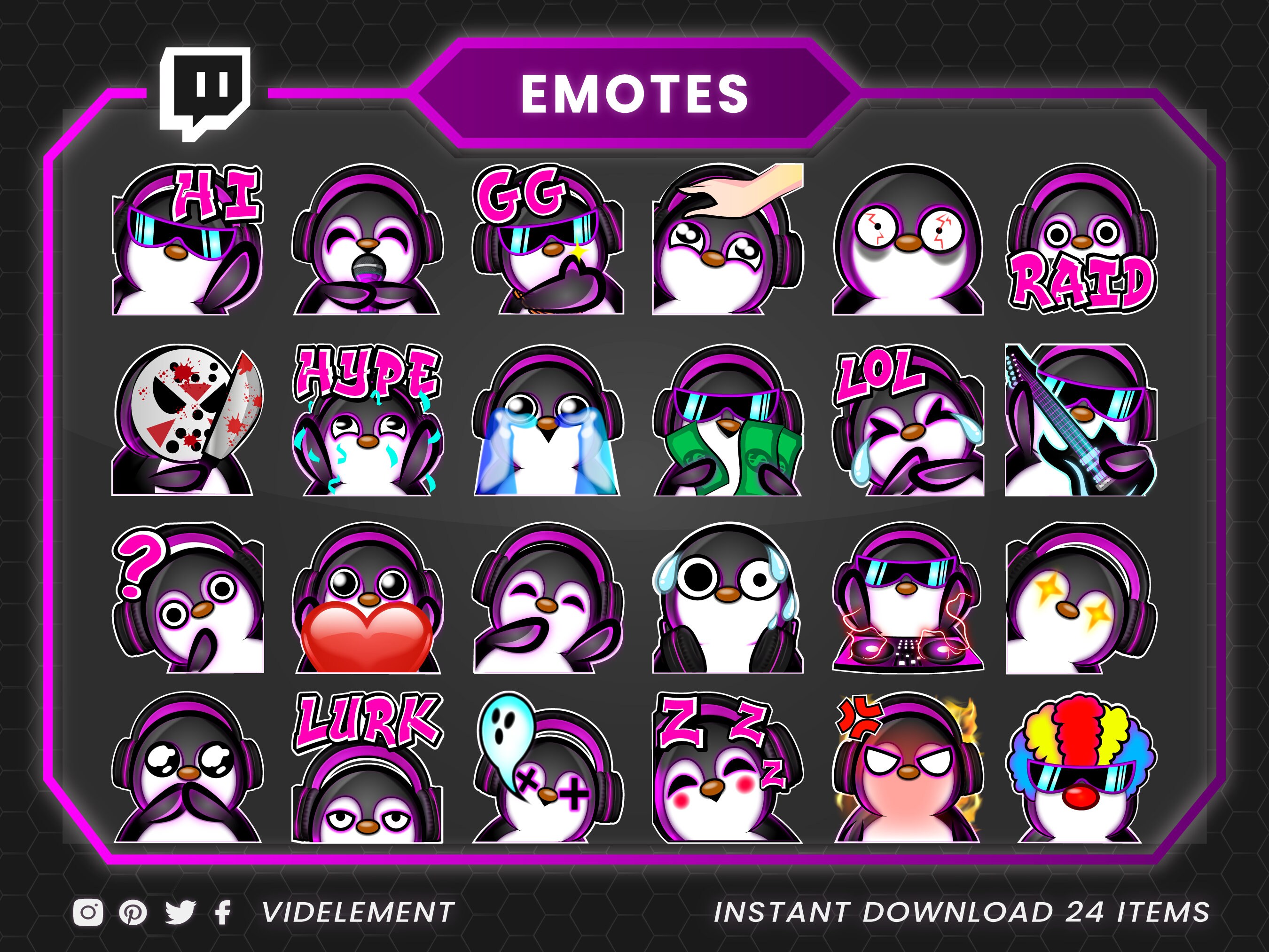 Twitch Emotes Discord Emotes Twitch Sub Emotes Cute Emotes - Etsy Hong Kong