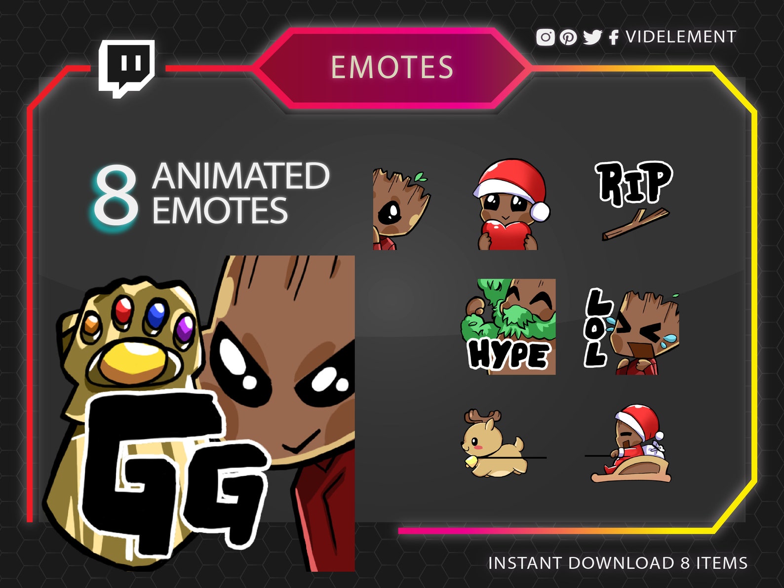 Animated Emotes Twitch Emotes Discord Emotes Twitch Sub - Etsy