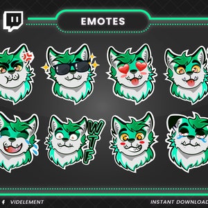 Wolf Emotes | Twitch Emote, Discord Emote, Text Emote, Animal Emote ...