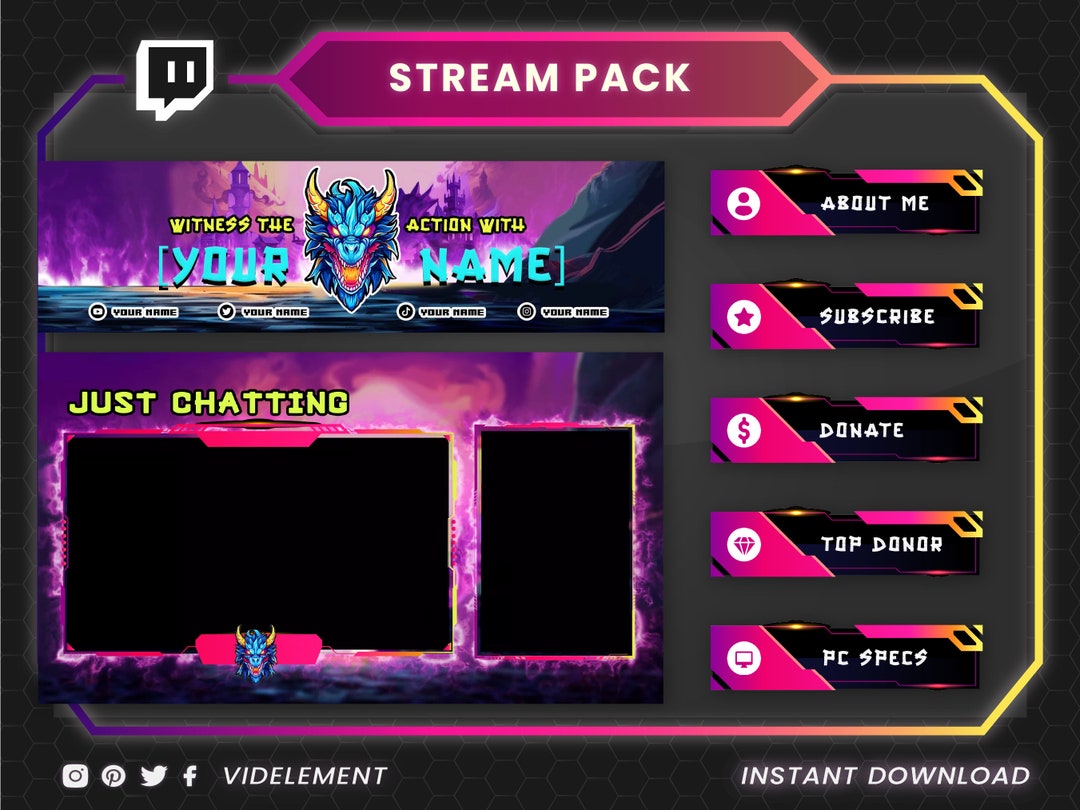 Twitch Overlay, Twitch Panels, Stream Overlay, Twitch Alerts, Stream ...