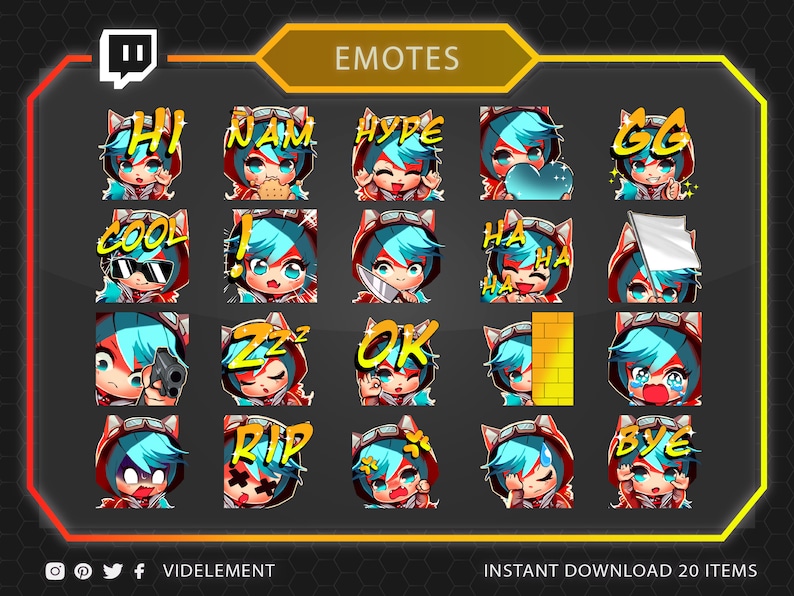 Twitch Emotes, Discord Emotes, Cute Emotes, Anime Emotes, Fox Emotes ...